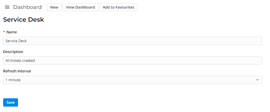Dashboards | SimpleOne Documentation